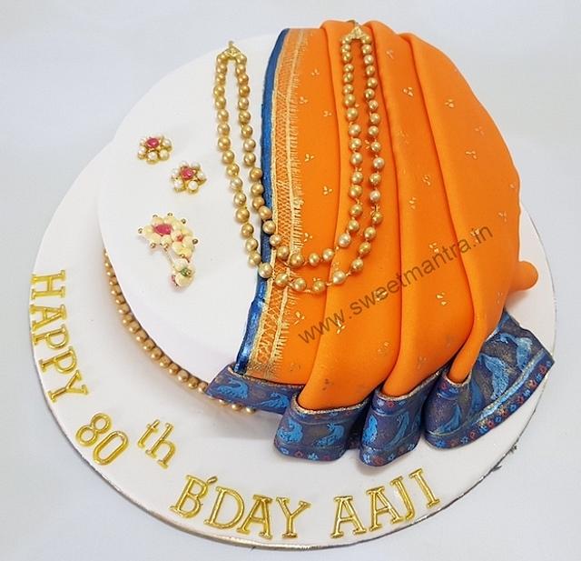 Paithani Cake For Grandma Decorated Cake By Sweet Cakesdecor