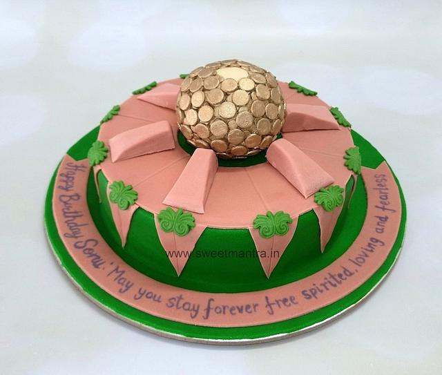 Matrimandir Cake Decorated Cake By Sweet Mantra Cakesdecor