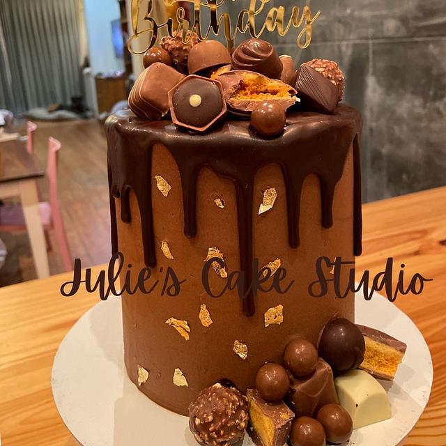 Decadent Chocolate Cake - Decorated Cake by Julie Donald - CakesDecor