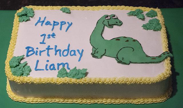 Dinosaur 1st Birthday - Decorated Cake by Vanilla01 - CakesDecor