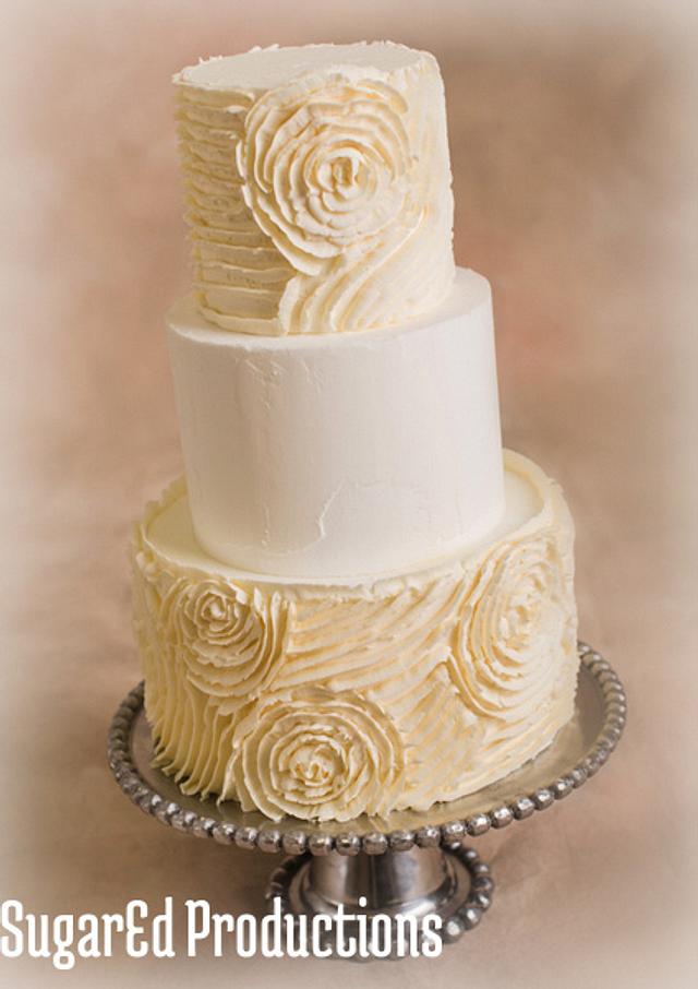 Buttercream Rosettes Decorated Cake By Sharon Zambito Cakesdecor