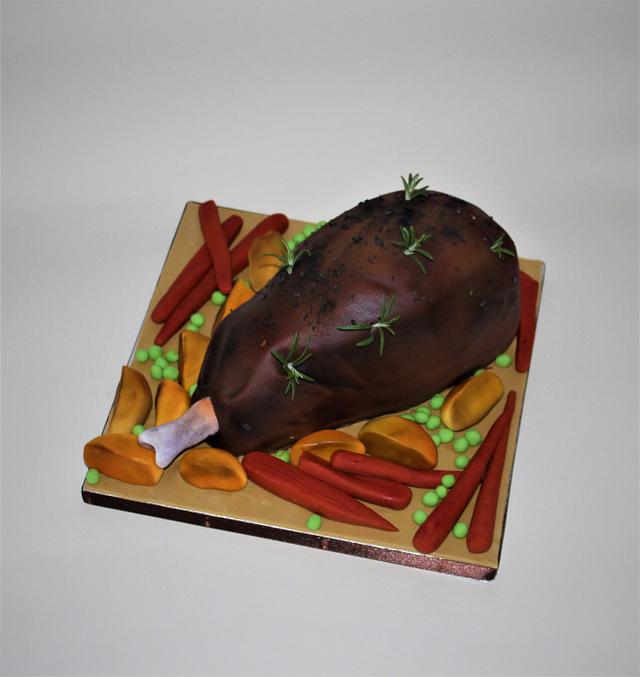 Roast Dinner Birthday Cake Decorated Cake By Erika Cakesdecor
