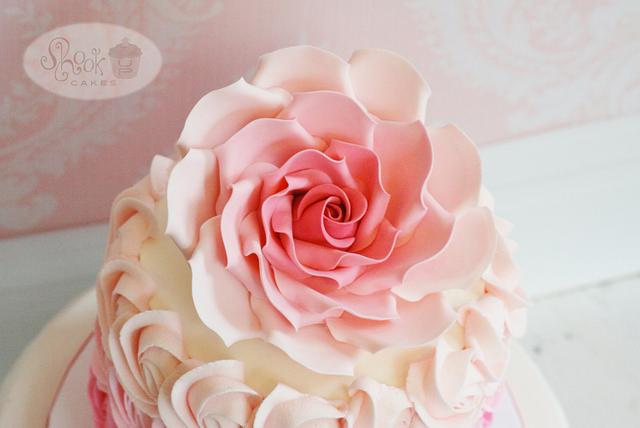 Classic Rosette Cake Cake By Leila Shook Shook Up Cakesdecor