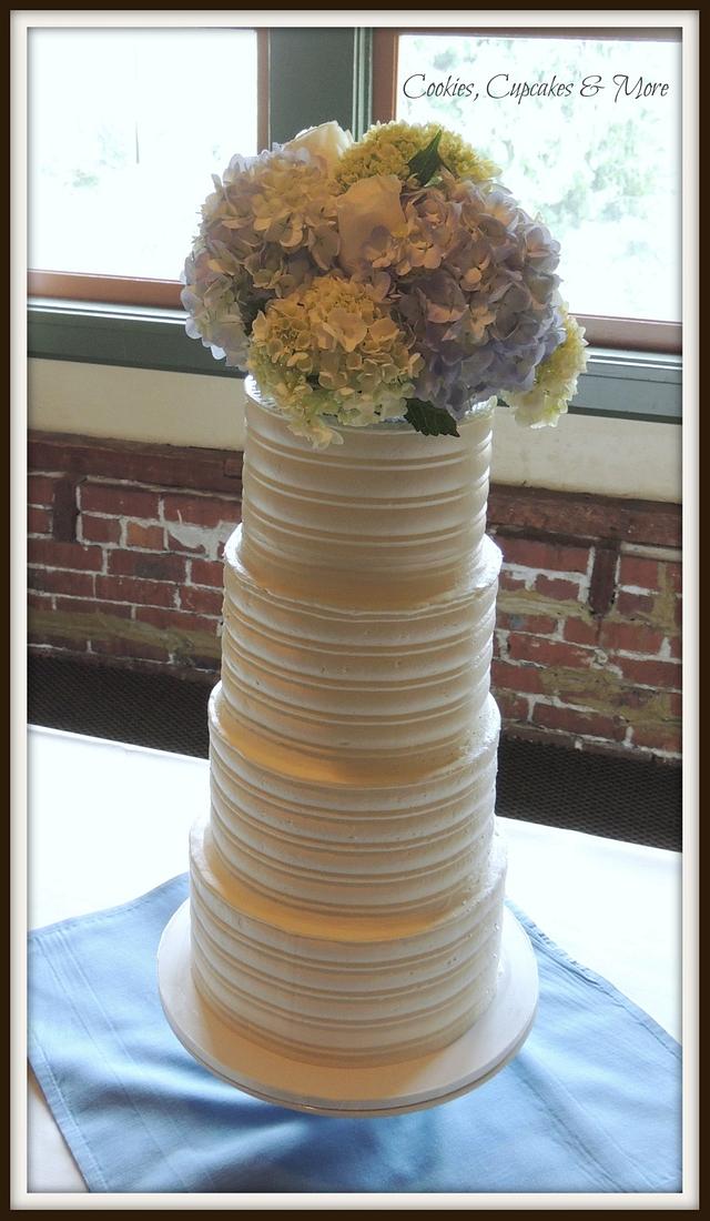Rustic buttercream Wedding cake - Decorated Cake by - CakesDecor