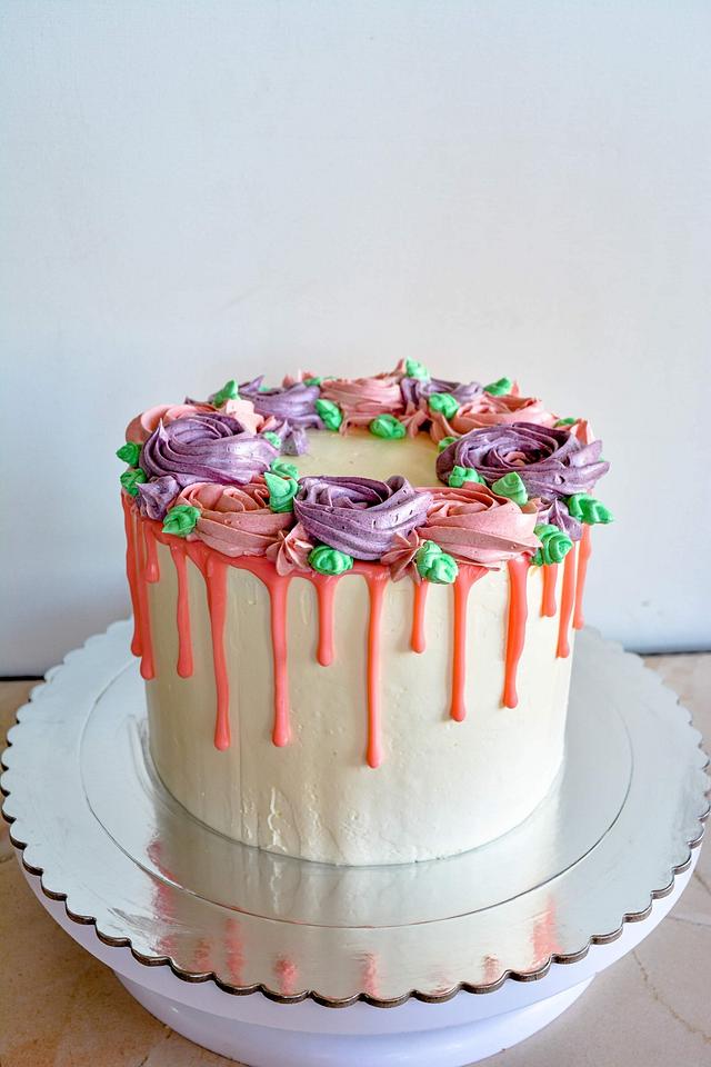 Cake With Rosettes Decorated Cake By Tortiva Cakesdecor