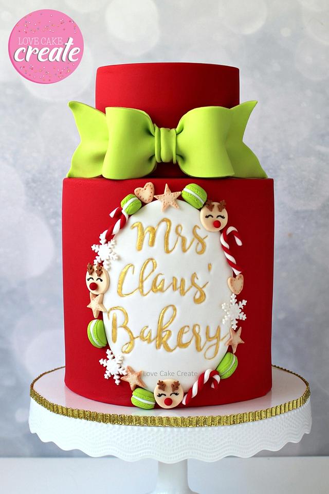 Mrs Claus' Bakery Cake Tutorial - Decorated Cake by Love - CakesDecor