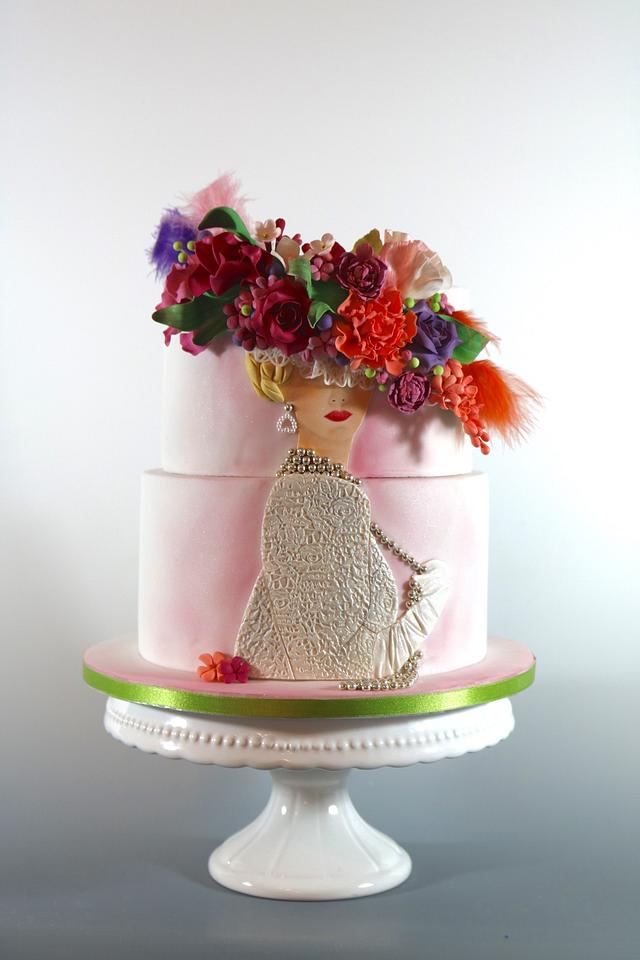 Vintage Lady Decorated Cake By Tomima Cakesdecor