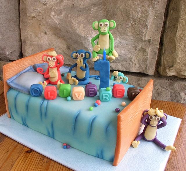 Five Little Monkeys - Decorated Cake by Petraend - CakesDecor