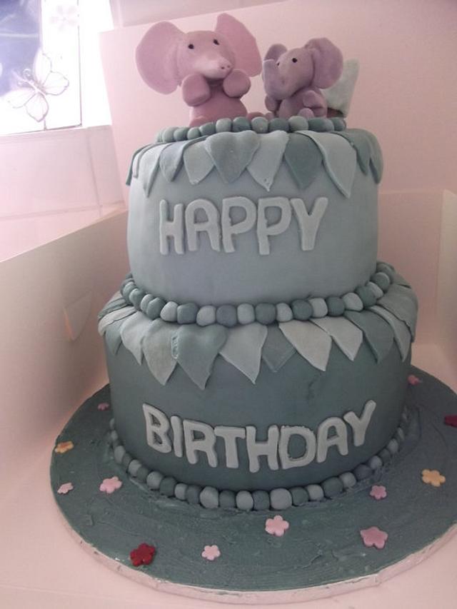 Forest Elephants Decorated Cake By Stacey Cakesdecor