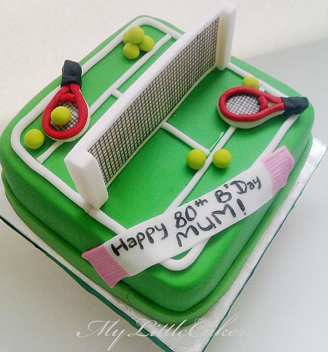 Tennis cake - Decorated Cake by MyLittleCakery - CakesDecor