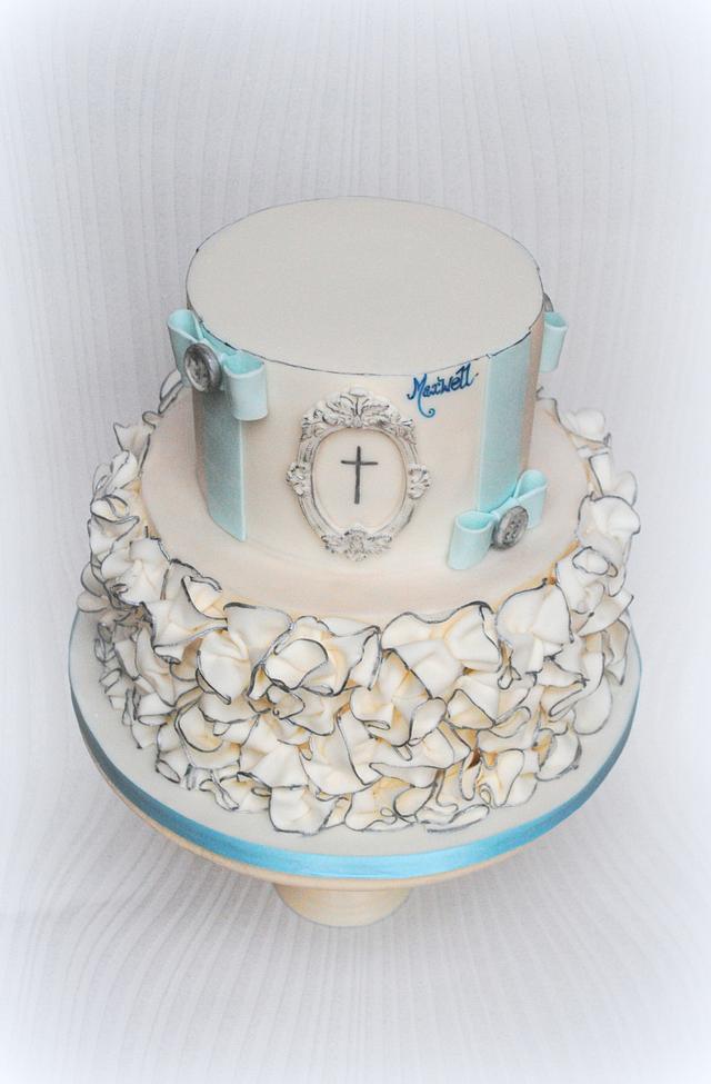 Ruffles And Bows Decorated Cake By The Cornish Cakery Cakesdecor