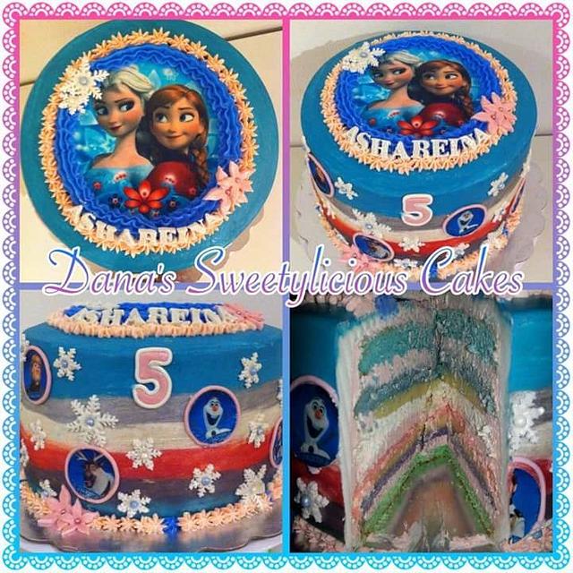 Frozen Cake Anna And Elsa Decorated Cake By Dana Bakker Cakesdecor
