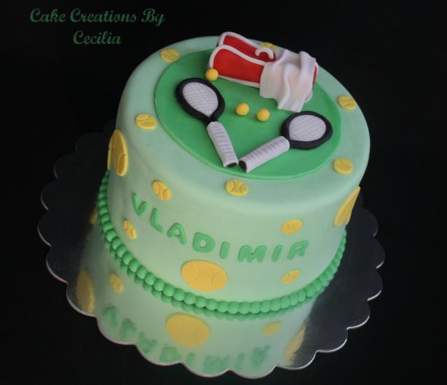 Tennis Cake - Decorated Cake by CakeCreationsCecilia - CakesDecor