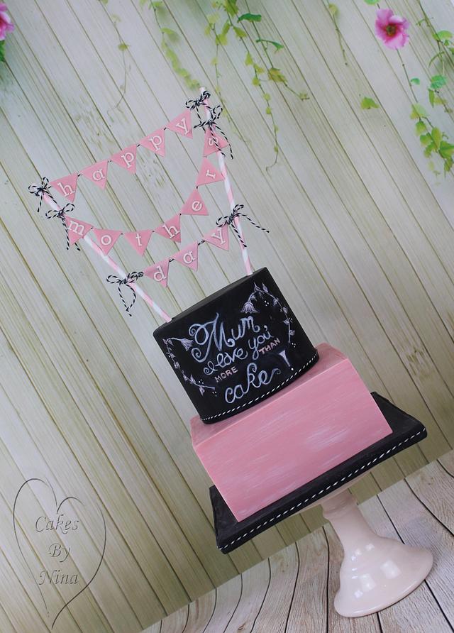 Chalk Board Cake Cake By Nina Cakesdecor
