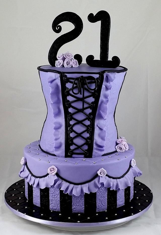 Corset Cake Decorated Cake By Lisa Jane Fudge Cakesdecor