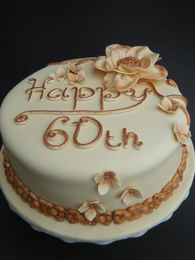 60Th Birthday Cakes Elegant 60Th Birthday CakeCentral Alysia 