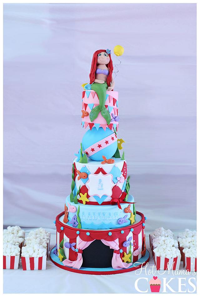 Ariel Goes To The Carnival Decorated Cake By Hot Cakesdecor