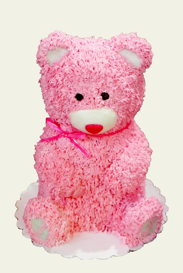Pinky Bear - Decorated Cake by Julie Manundo - CakesDecor