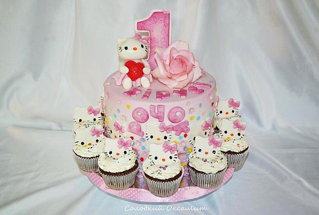 Hello,Kitty! - Decorated Cake by Oksana Kliuiko - CakesDecor