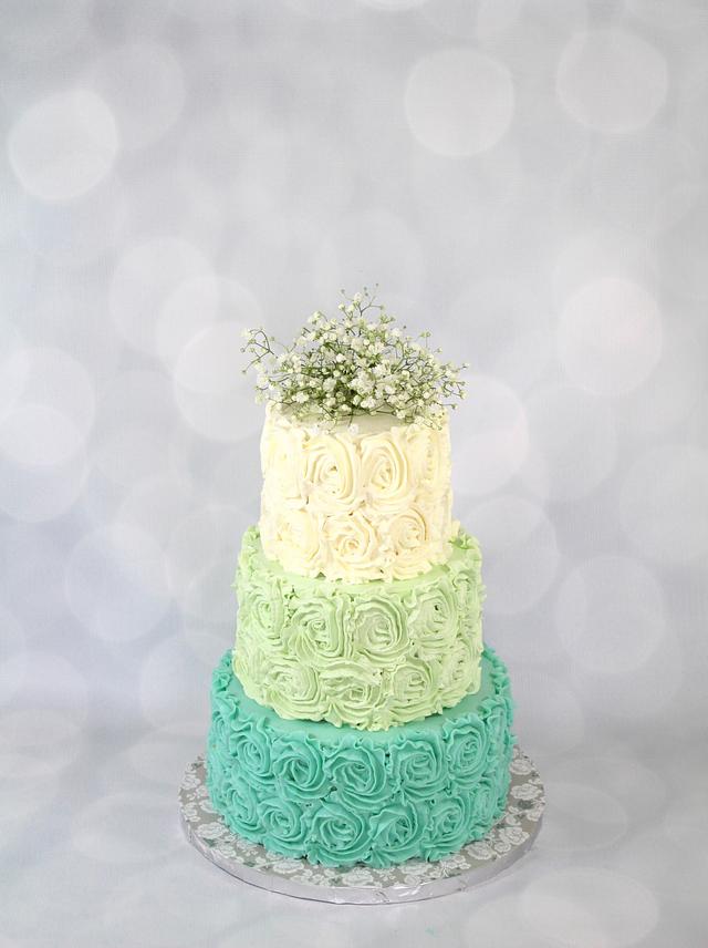 Buttercream Rosette Cake Decorated Cake By Soods Cakesdecor